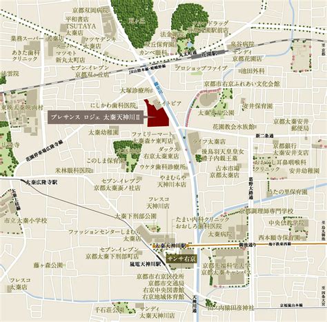 現地案内図｜プレサンス ロジェ 太秦天神川Ⅱ 【公式】プレサンス ロジェ 太秦天神川Ⅱ｜京都市右京区の新築分譲マンション