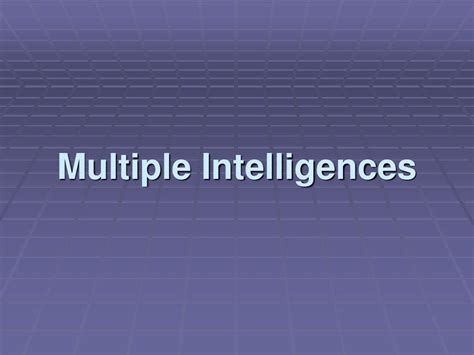 Ppt Multiple Intelligences Powerpoint Presentation Free Download