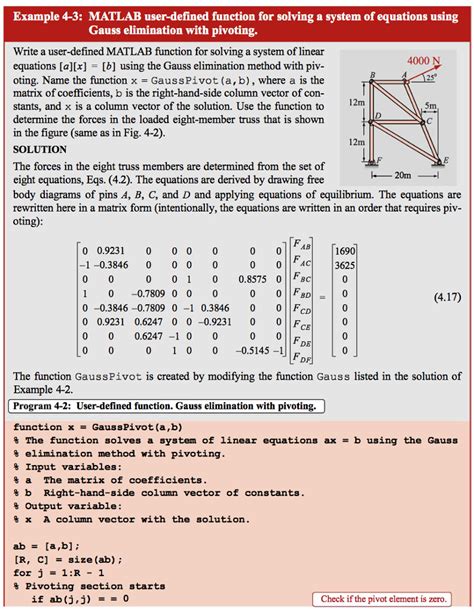 Solved Modify The User Defined Function Gausspivot In