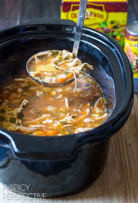 Slow Cooker Chicken Tortilla Soup Recipe A Spicy Perspective