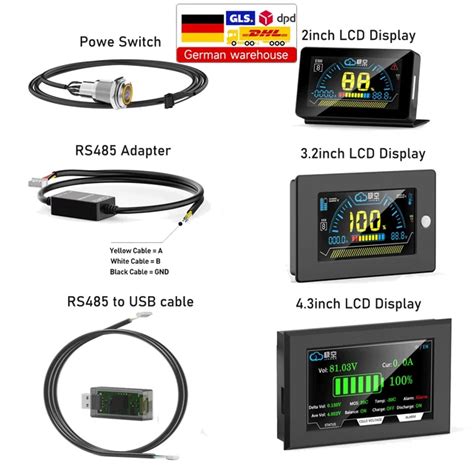 Jk Bms 2inch 3 2inch 4 3inch Lcd Display Rs485 Adapter Rs485 To Usb