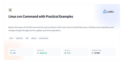 Linux Svn Command With Practical Examples Labex