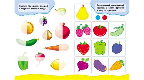 Овощи и фрукты. Развивающие наклейки – Knigi-detyam.se