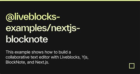 Liveblocks Examplesnextjs Blocknote Codesandbox