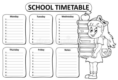 School Timetable Stock Illustrations 5911 School Timetable Stock Illustrations Vectors