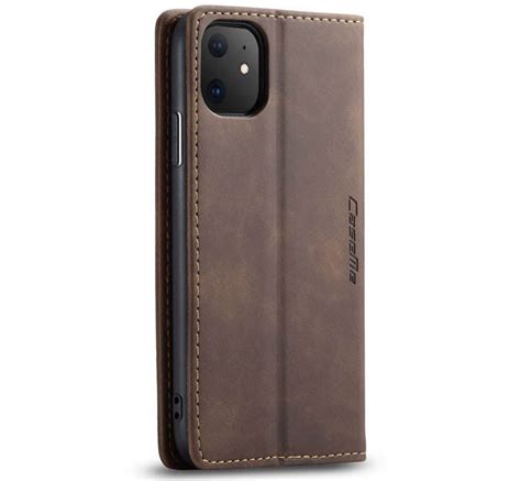 Caseme Iphone Wallet Kickstand Magnetic Flip Case Coffee