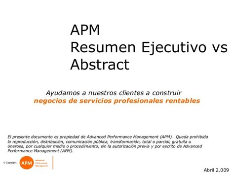 Executive Summary Vs Abstract V010 Cli