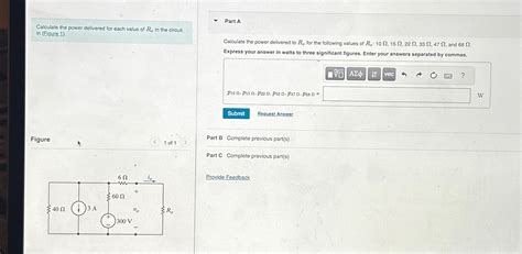 Solved Calculate The Power Delivered For Each Value Of Ro