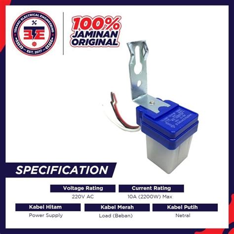 Jual PHOTOCELL SENSOR CAHAYA OTOMATIS PHOTOSWITCH SAKLAR LAMPU
