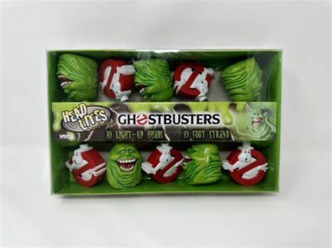 Neca Ghostbusters Slimer And Logo Head Lites 10 String Decorative Light Set New 4674427720