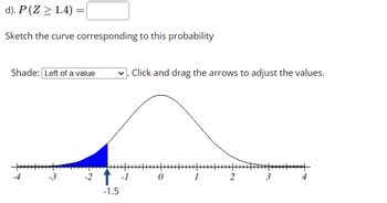 Answered P P Z Ketch The Curve Corresponding To This Probability Shade Left Of A