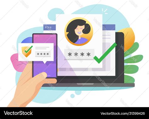Password Login Verification Code Push Message Vector Image