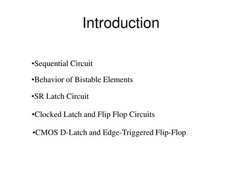 PPT Sequential MOS Logic Circuits PowerPoint Presentation Free Download ID