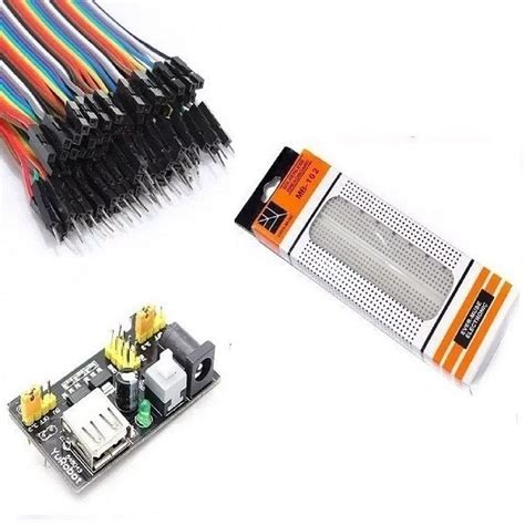 Kit Protoboard 830 Modulo Fonte E Jumpers 40 Fios Shopee Brasil