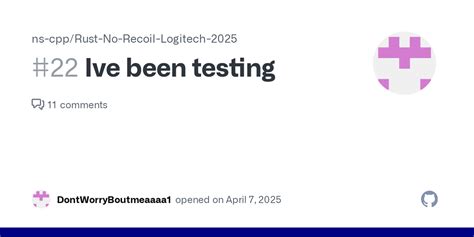 Ive Been Testing · Issue 22 · Ns Cpprust No Recoil Logitech 2025 · Github