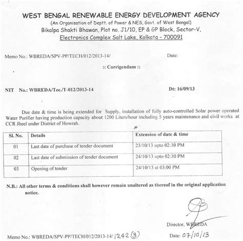 Corrigendum Order Wbreda An Organisation Under The Department Of
