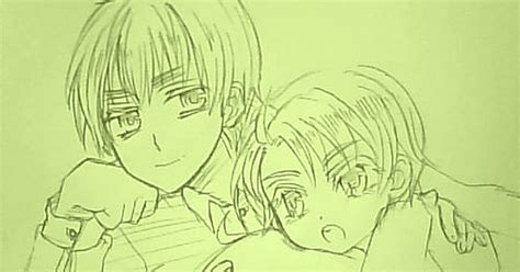味覚音痴コンビ 【自由帳落書き】子アルちゃんと若アサ【aph】 ぽたーんのイラスト Pixiv
