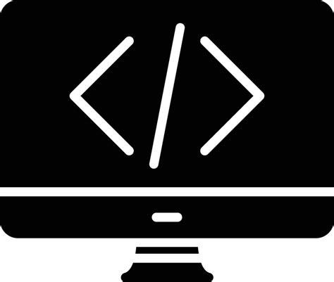 Coding Glyph Icon 10929922 Vector Art At Vecteezy