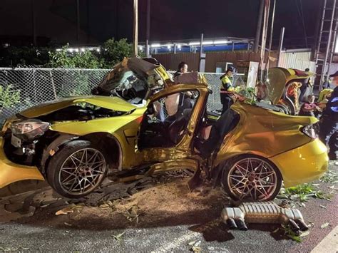 高速失控撞路樹！「558萬m3」成廢鐵 2男慘死、1女重傷 社會萬象 生活 Nownews今日新聞