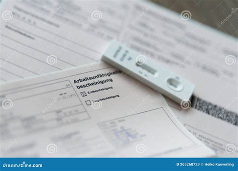 Certificate Of Incapacity For Work In Germany Stock Image Image Of
