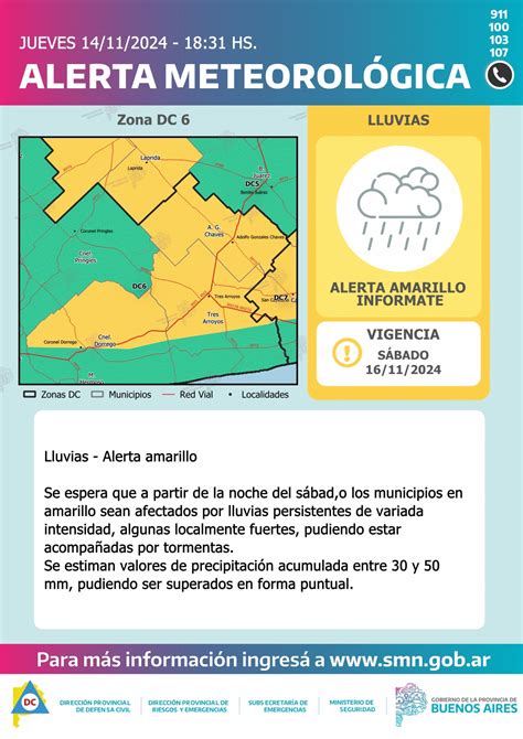 El Servicio Meteorológico Emitió Nueva Alerta Amarilla Por Lluvias Lu24