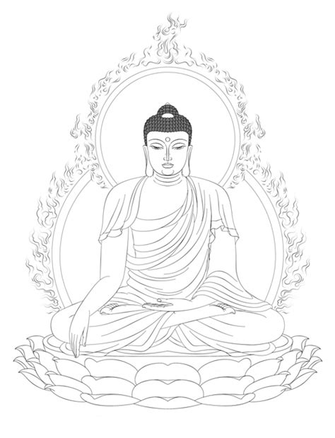 白描人物图 佛像 2 中国紫砂艺术网