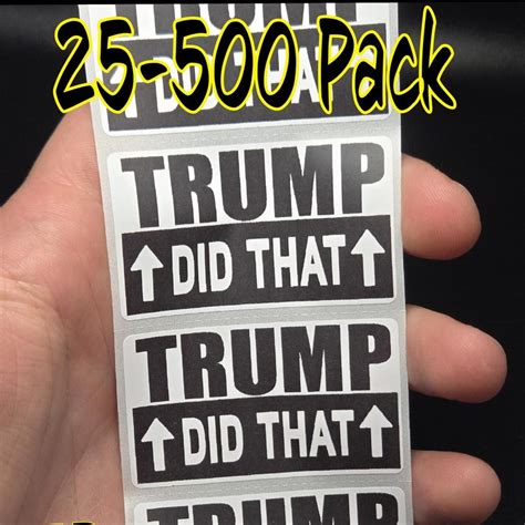 Trump Did This Stickers Etsy
