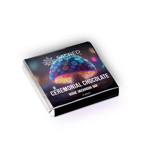 Magic Mushroom Chocolate Bar 12 Pieces 66 Gramsea Awaken Thyself