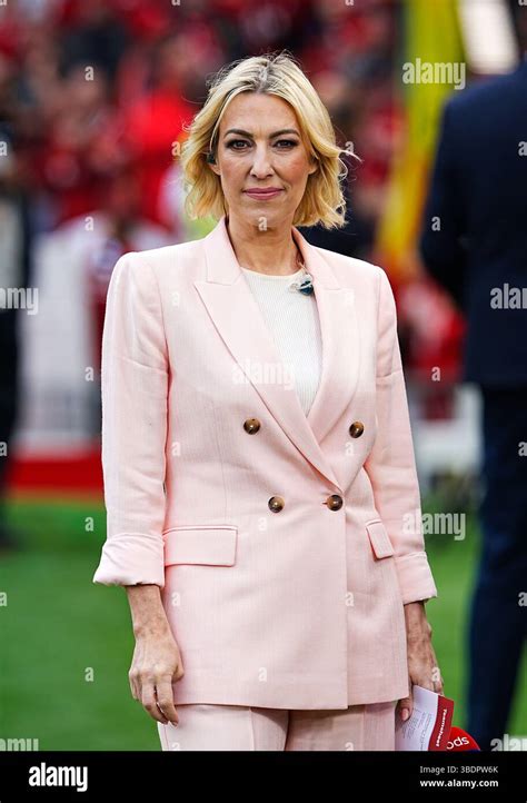 Sky Sports Presenter Kelly Cates Before The Premier League Match At