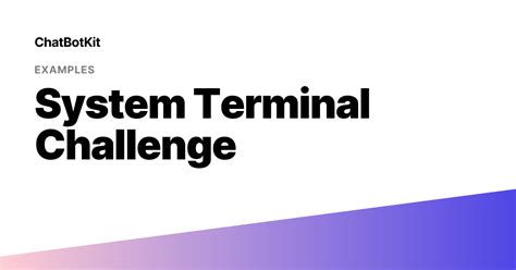 System Terminal Challenge Ai Chatbot