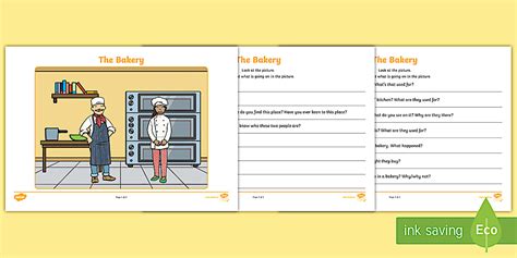 The Bakery Aistear Oral Language Worksheet Twinkl