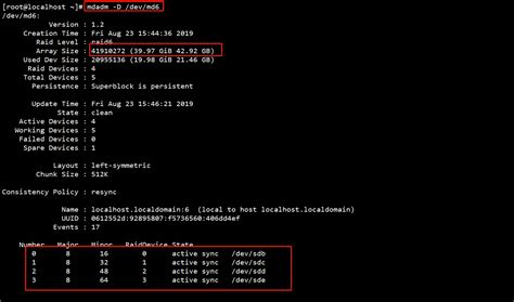 Centos 7 Raid磁盘阵列详解二、（raid5、raid6、raid10）全程可跟做在centos中使用4个硬盘构建raid5