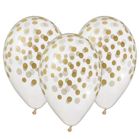 BALONY premium KONFETTI złote TRANSPARENTNE szt Cena Opinie Balony