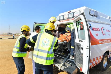 عام الدفاع المدني بتبوك ينفذ فرضية لهطول أمطار وسيول جارفة