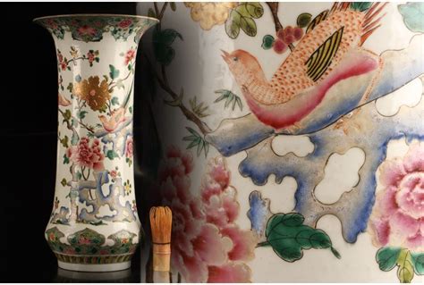 Yahooオークション Ura 中国美術粉彩花鳥図大花瓶約442cm4 S12