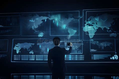 Businessmen Work On The Process And Strategy On Virtual Screen Business Concept Generative Ai