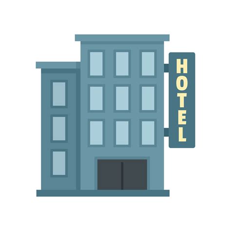 Hotel Edificio Icono Plano Aislado Vector 15030068 Vector En Vecteezy
