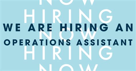 Now Hiring Operations Assistant Efactory