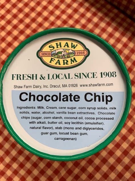 Shaw Farm Chocolate Chip Ice Cream Carlsons Online Store Cider Barn Food To Go Welcome