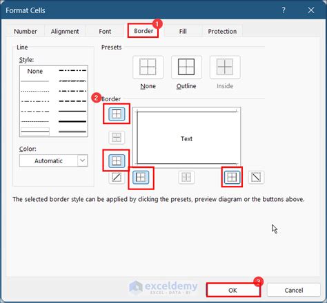 how to apply top and bottom border in excel 5 examples