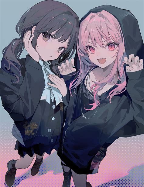 Shinonome Ena And Akiyama Mizuki Project Sekai And 1 More Drawn By