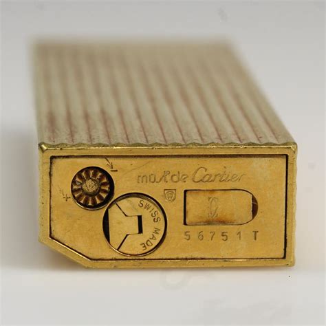 18kt Gold Plated 834g Vintage Cartier Lighter Property Room