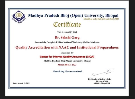 Sakshi Garg On Linkedin Successfully Completed 5 Days National Workshop Online Mode On Quality