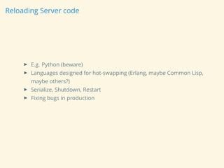Improving Iteration Times Through The Reloading Of Code And Data PPT