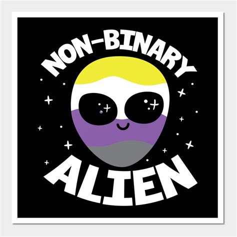 Non Binary Alien By Ninetee Non Binary Art Nonbinary Wallpaper Beautiful Dark Art