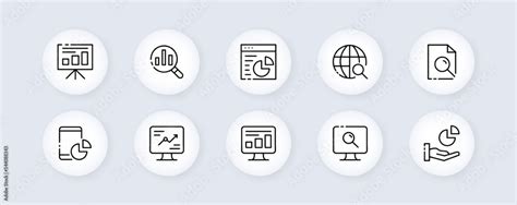 Working Infographic Set Icon Statistics Chart Diagram Document