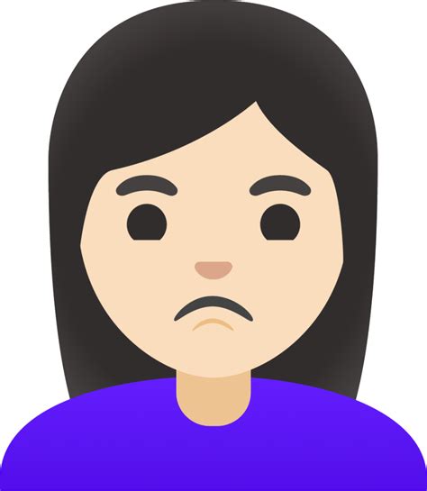 Woman Pouting Light Skin Tone Emoji Download For Free Iconduck