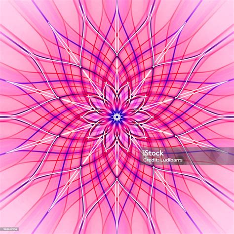 Spirograph Graphic Pink Blue Purple And White Stock Illustration