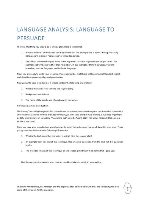Language Analysis Language To Persuade
