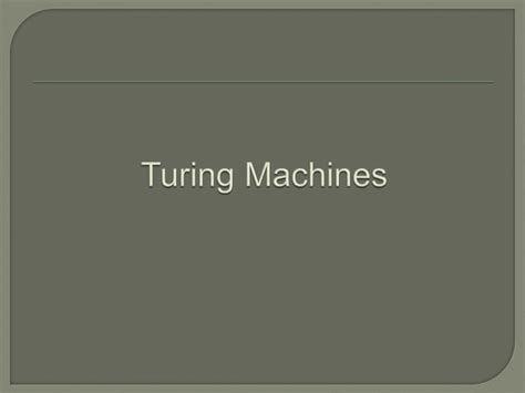 Push Down Automata Vs Turing Machine Pptx